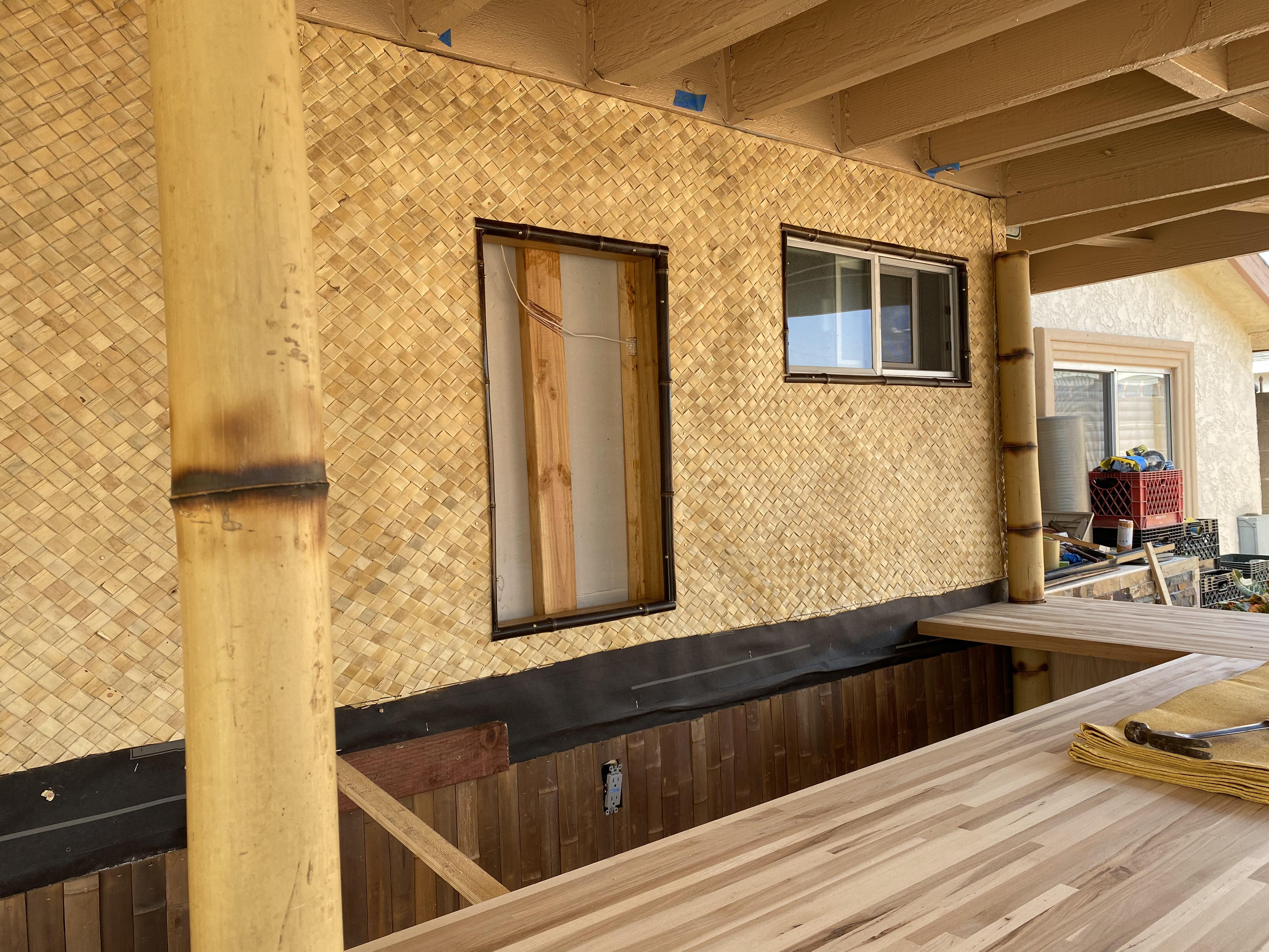 Tiki Bar Update. Added the poles and countertops | Scrolller