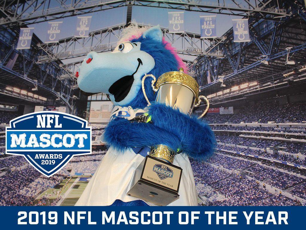 TIL there is an NFL Mascot Awards... and our boy Blue got that trophy! | Scrolller