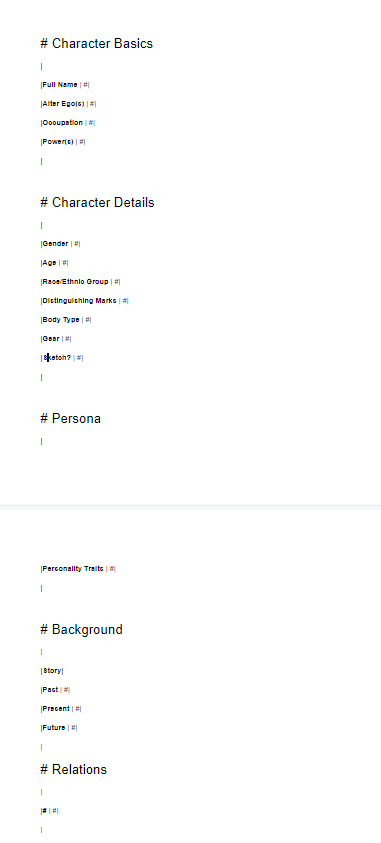 Tips for Organizing and Building Upon Character Information. Picture is Currently How I Organize ...