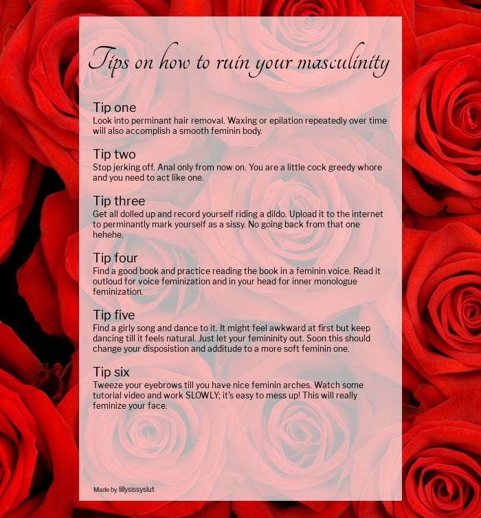 Tips on how to ruin your masculinity | Scrolller