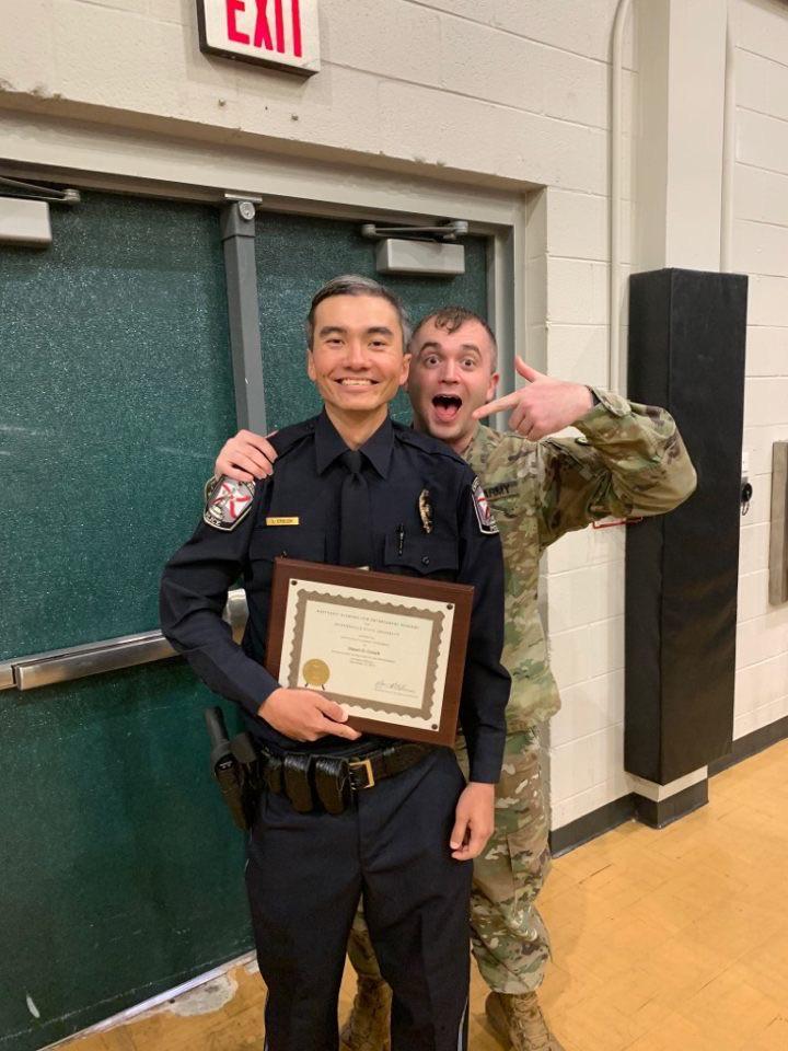 Today my buddy graduated valedictorian from his police officer academy. | Scrolller