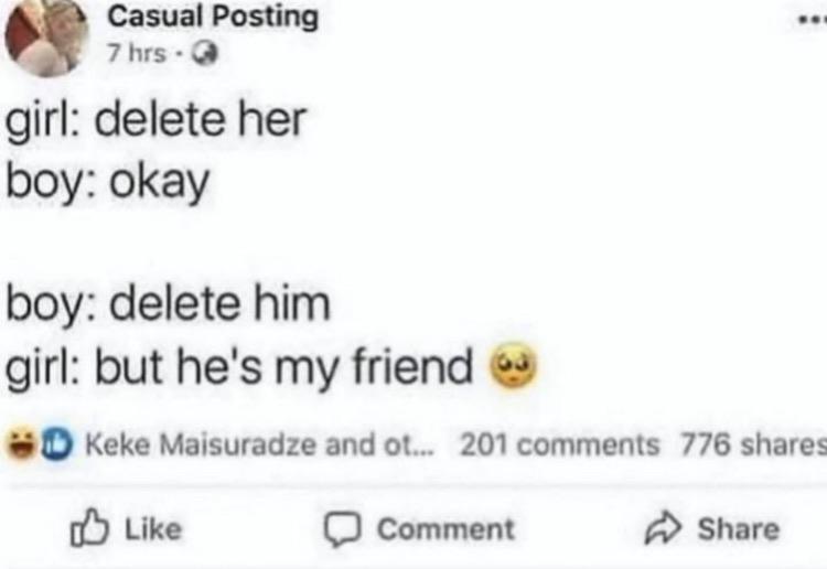 Delete him!!! | Scrolller