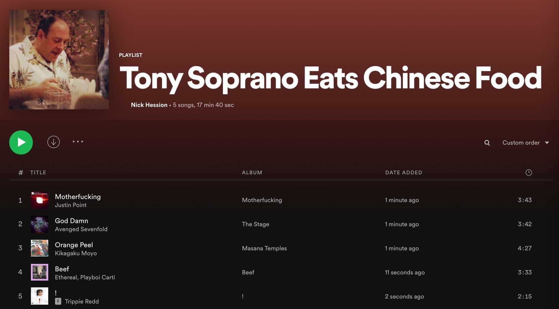 Tony Soprano Eats Chinese Food | Scrolller