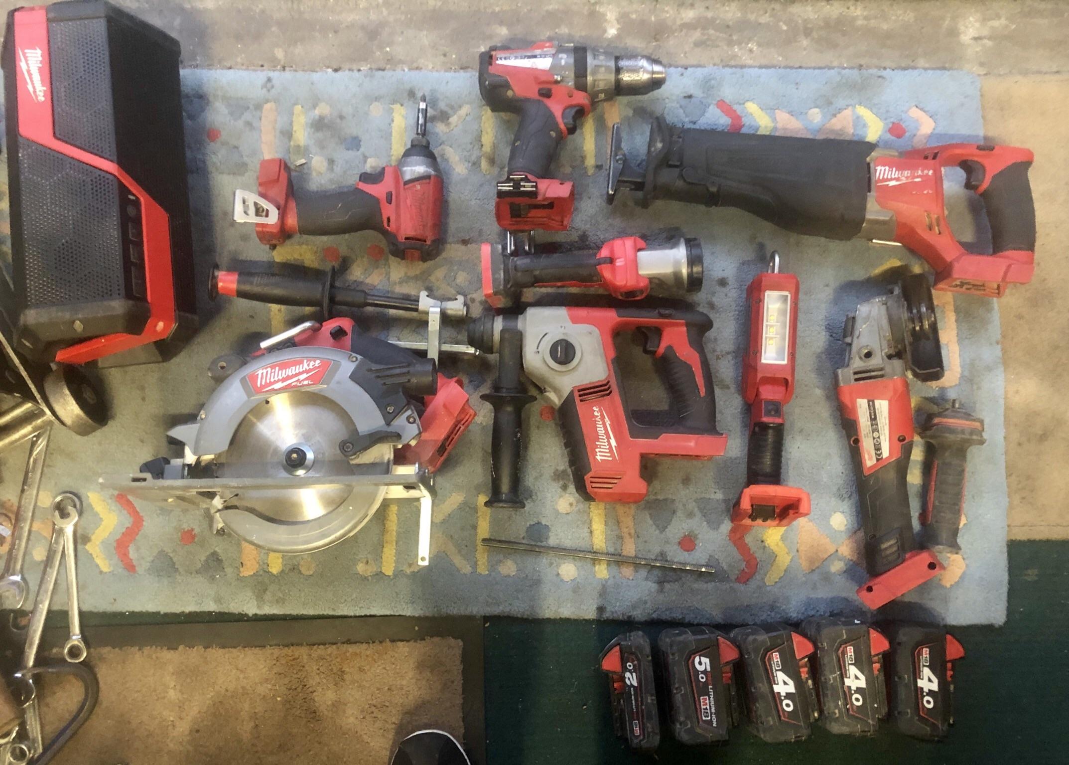 Tool dump of my portable power tools | Scrolller