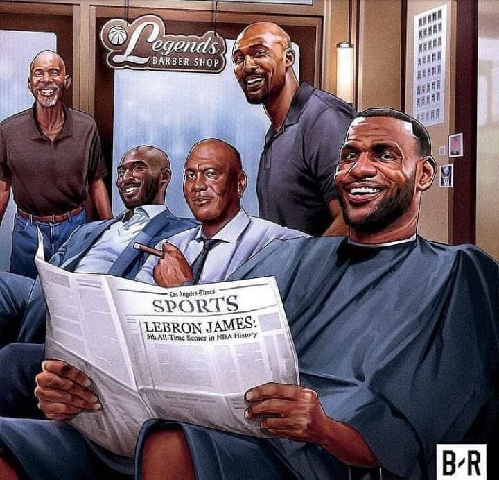 Top 5 scorers in NBA history, LeBron has entered the Barbershop! | Scrolller