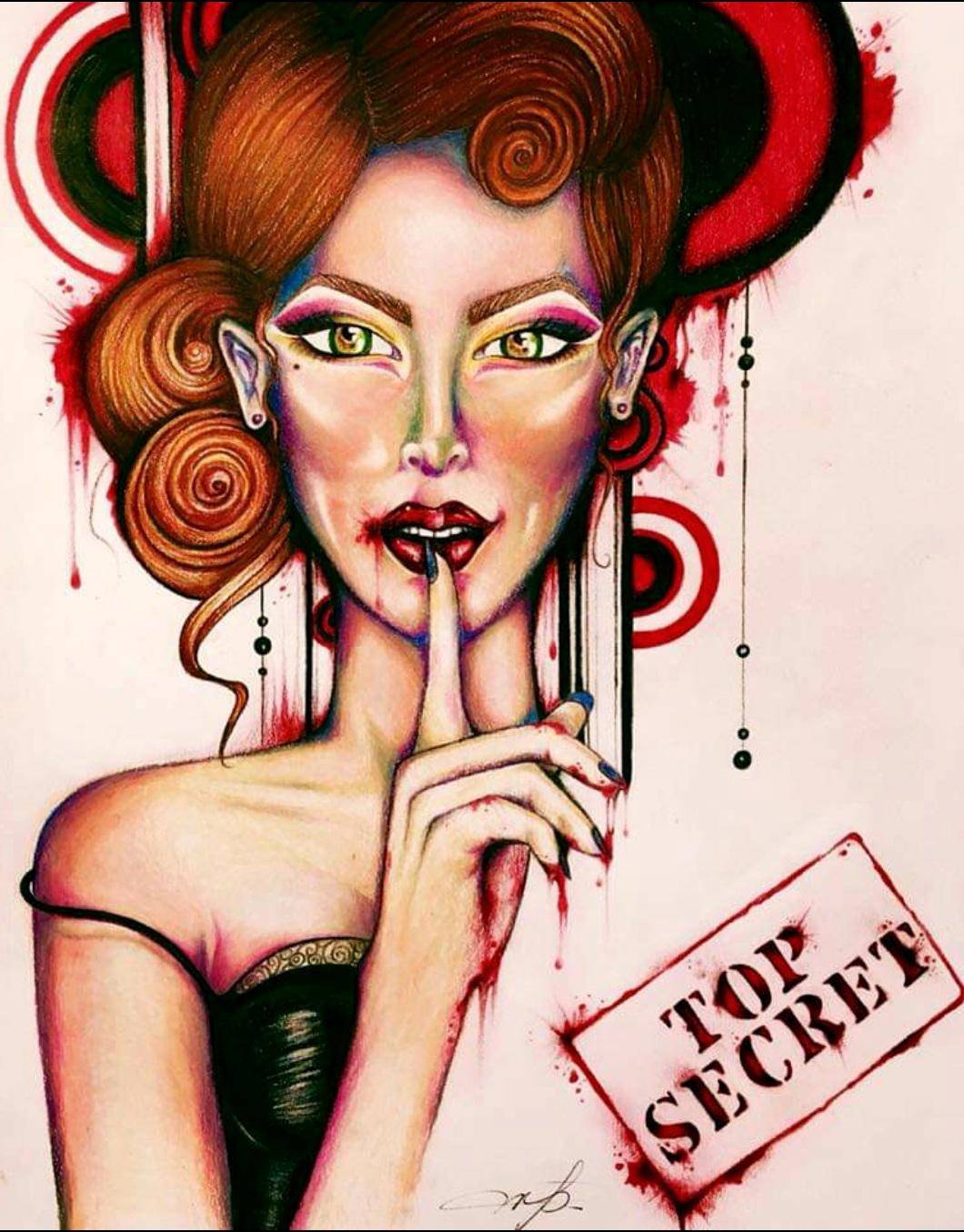 Top Secret, Me, Colored pencil, 2018 | Scrolller