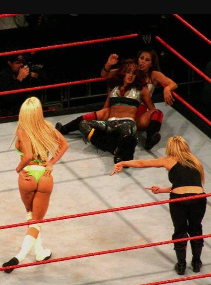 Torrie wilson wedgie stinkface melina and mickie | Scrolller