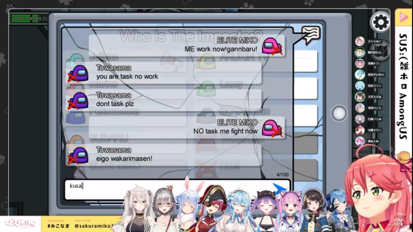 Towa (Imposter) telling Miko to don’t do any task. | Scrolller