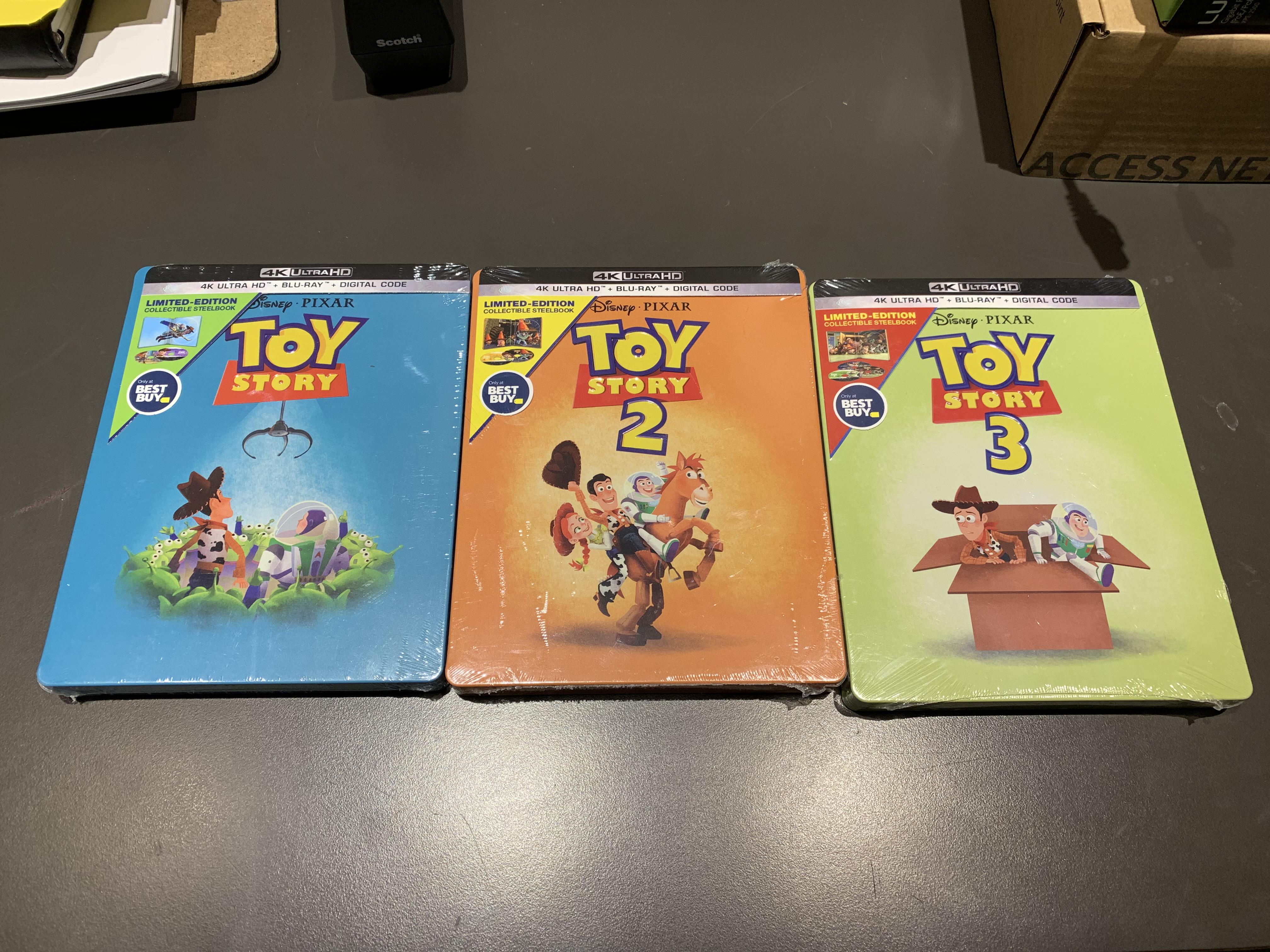 Toy Story 1, 2, & 3 re-released in 4K and limited edition steel book ...