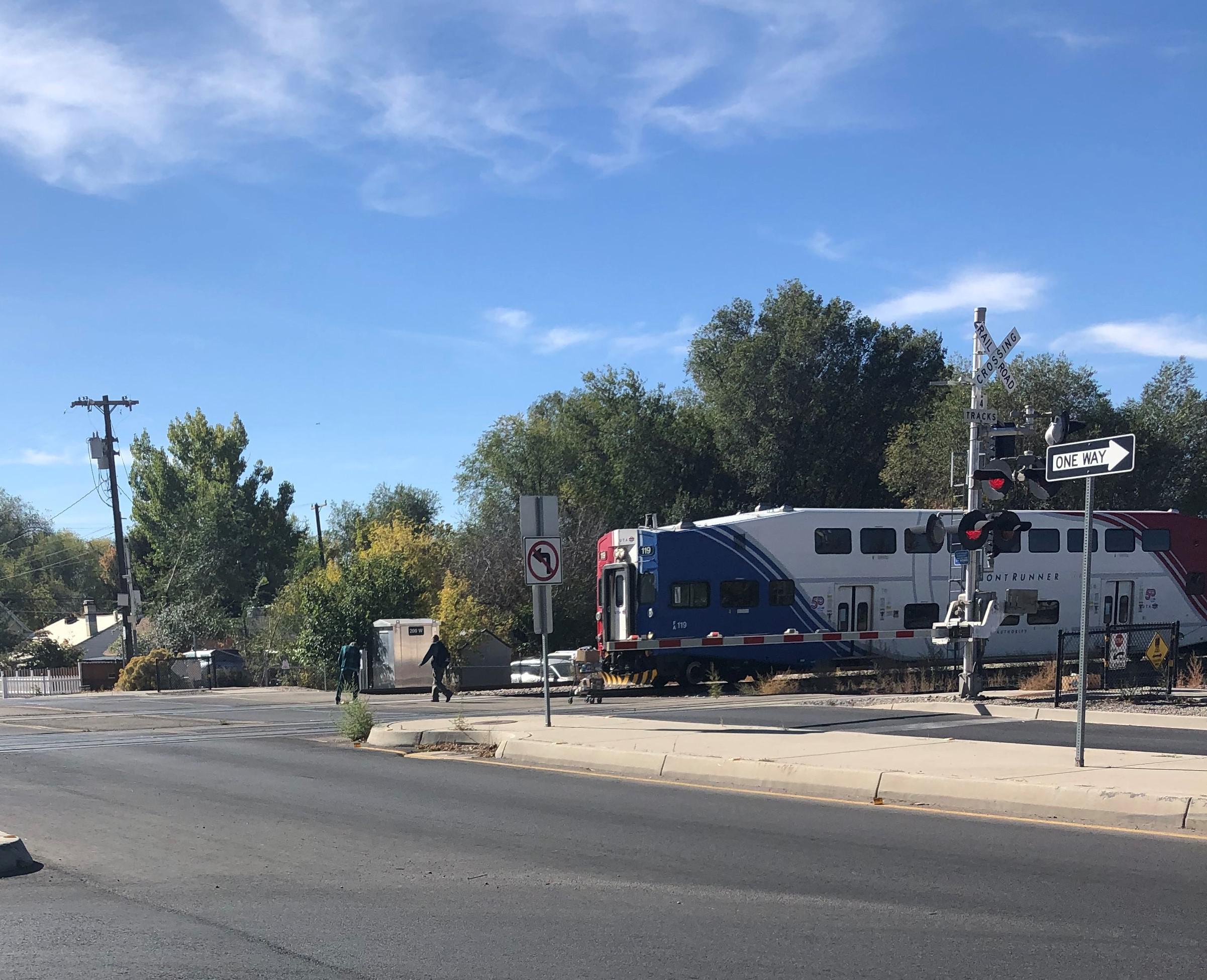 Train forced to stop because people on tracks. | Scrolller