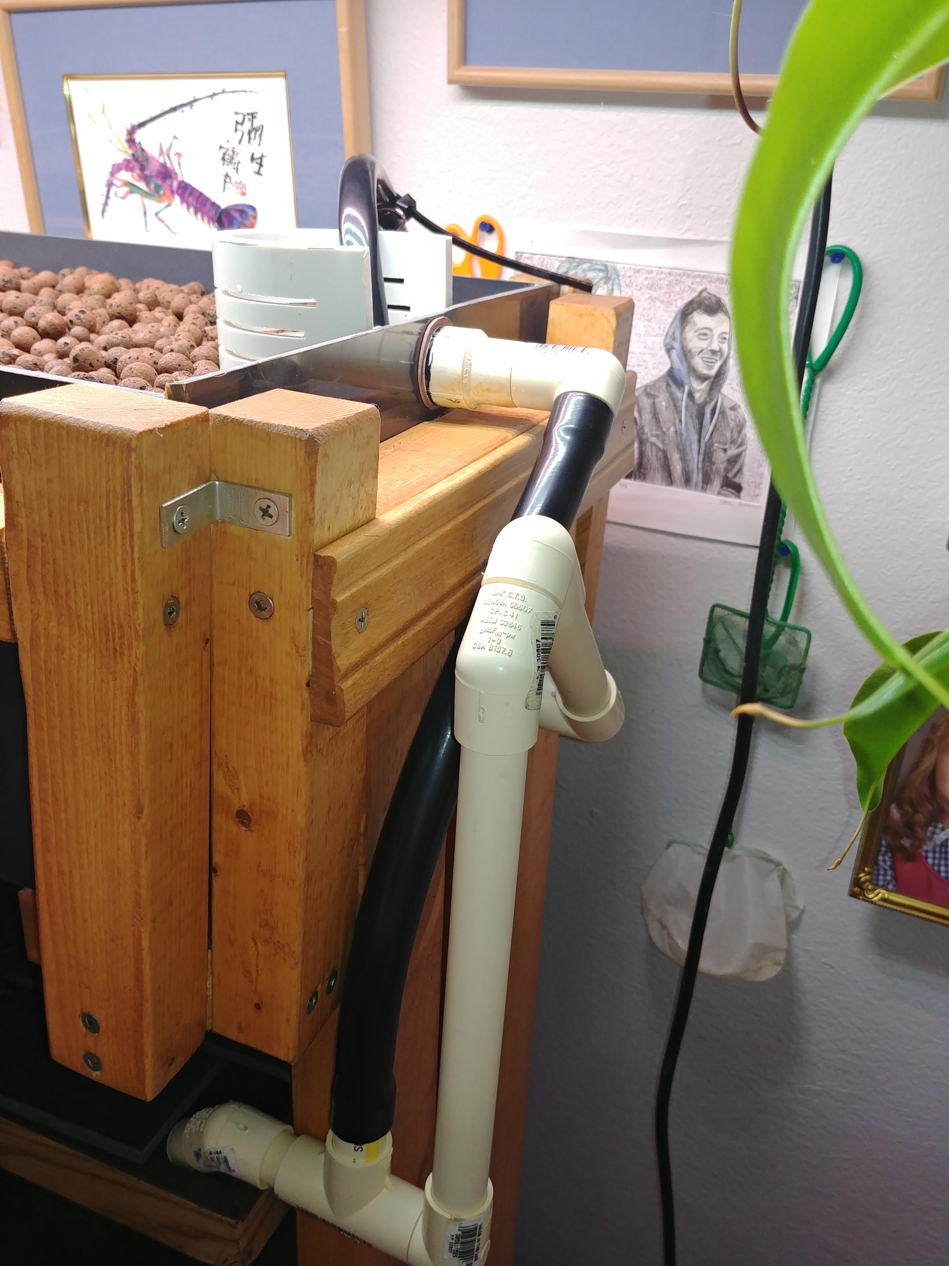 Tried to fit in as much as I could! Here's my external siphon with an emergency overflow ...