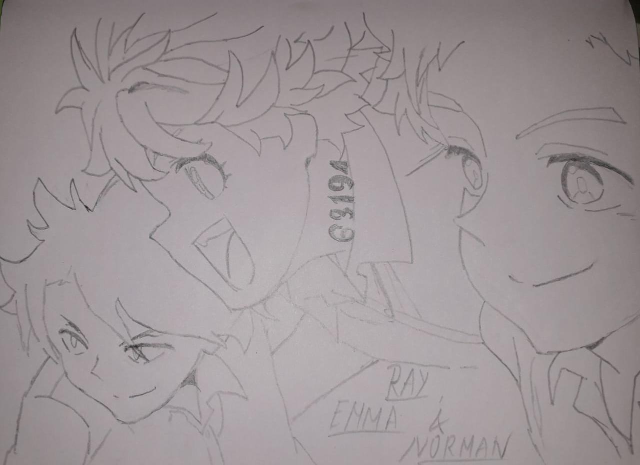 Trio rough sketch 1- The promised neverland | Scrolller