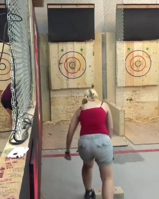 Triple Axe Throwing | Scrolller