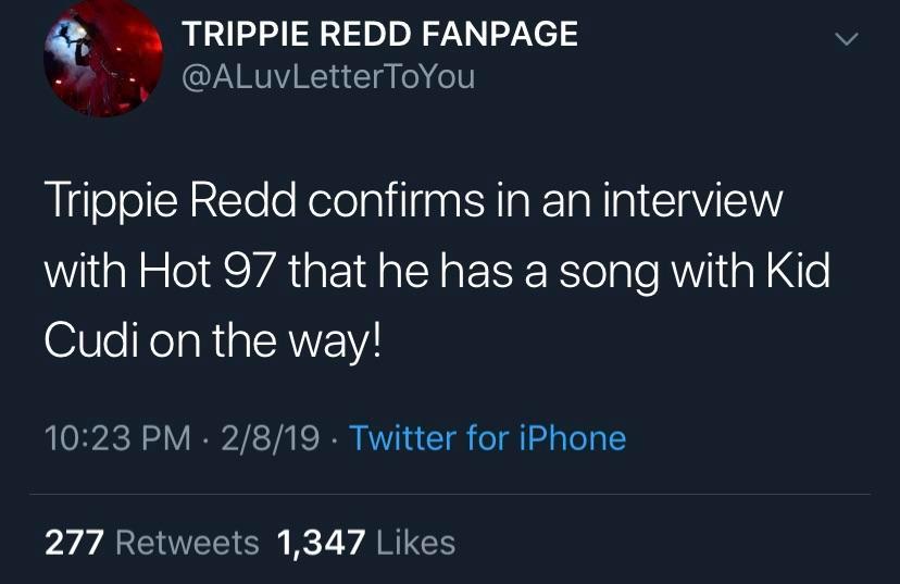 Trippie Redd x Cudi collab soon 🤔 | Scrolller