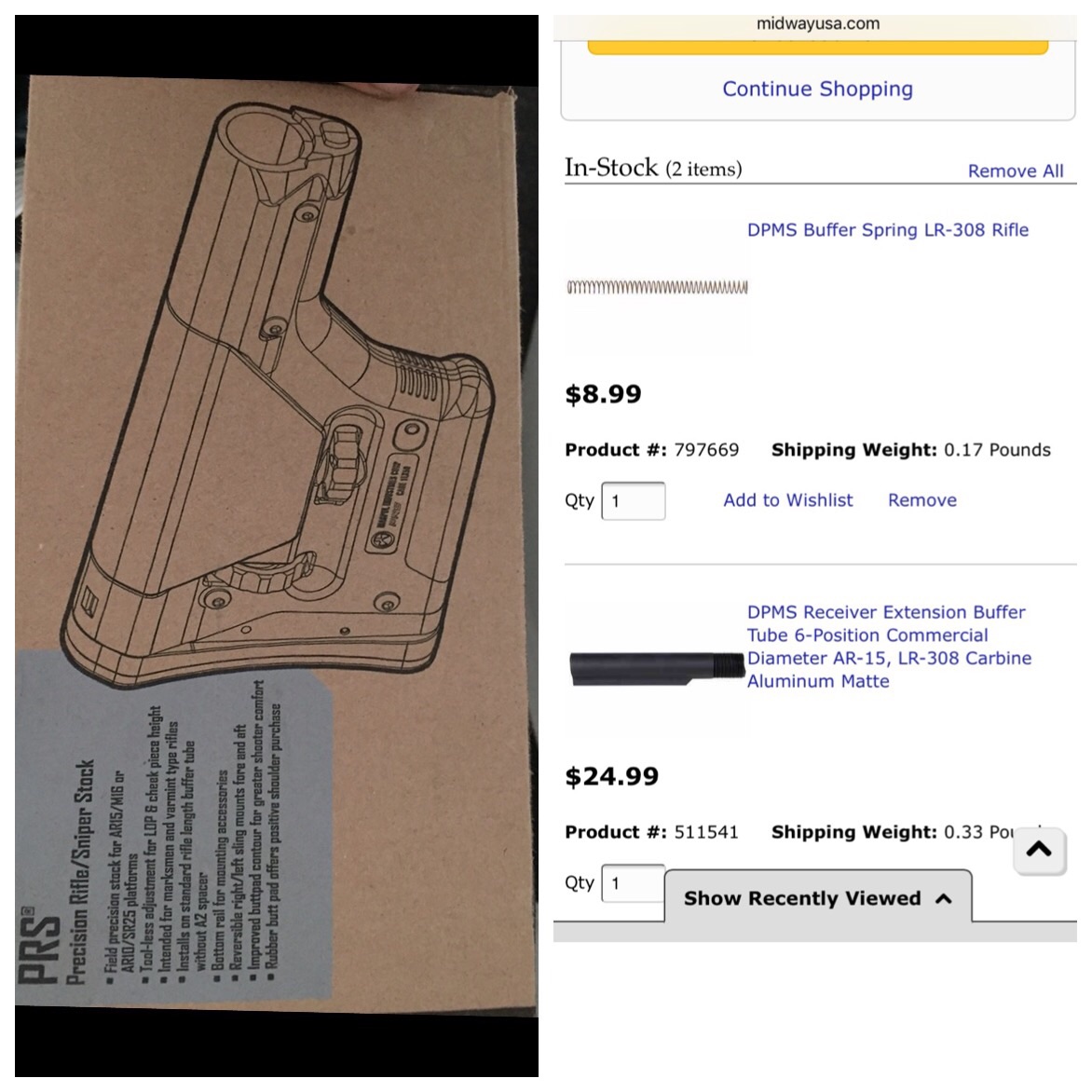 Trying to put an AR-10 together. Is spring/buffer tube combo the correct set I need for my ...