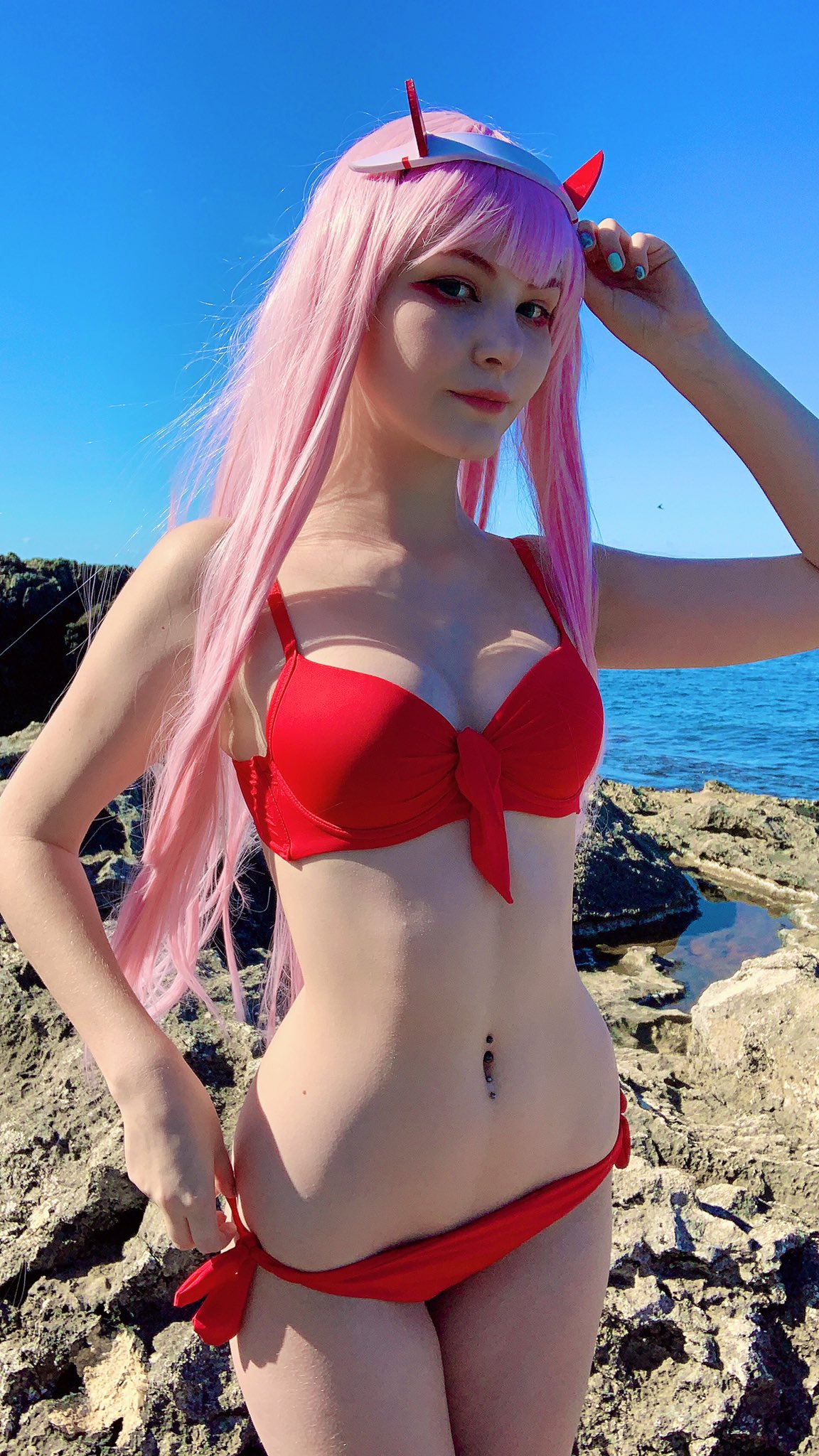 Tsuki as Zero Two, Darling in the Franxx | Scrolller