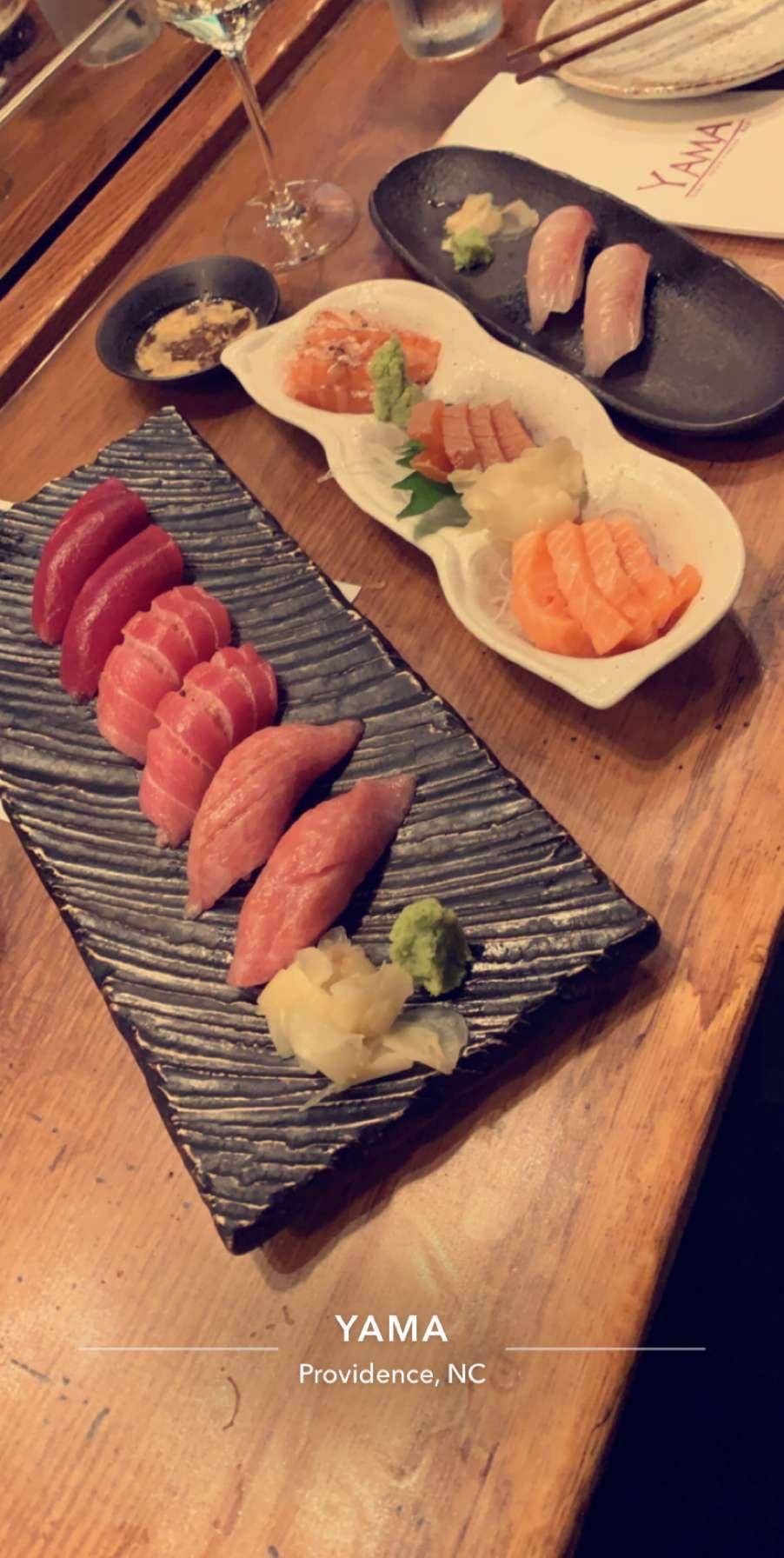 Tuna tasting, salmon tasting, and young yellowtail nigiri at Yama in south Charlotte | Scrolller