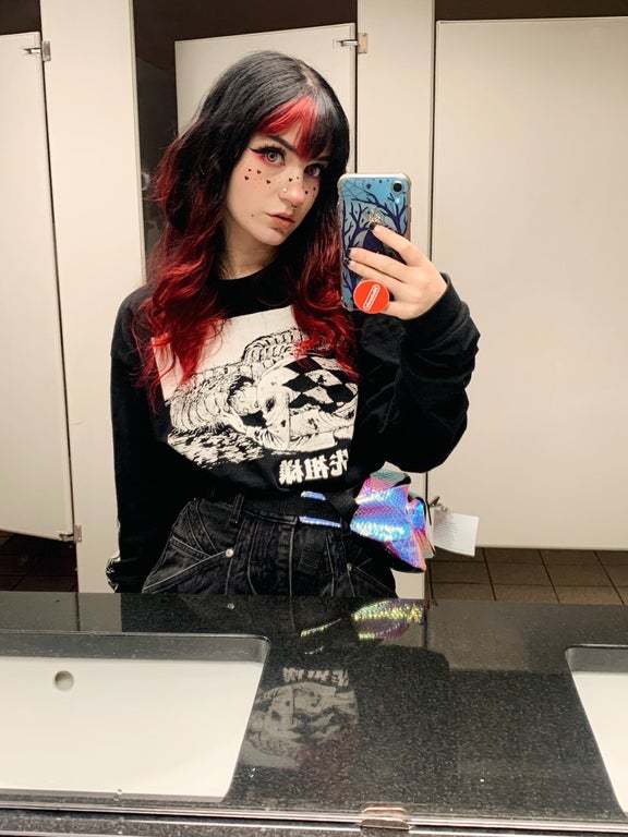 Turn cute goth into topless big titty goth gf? | Scrolller