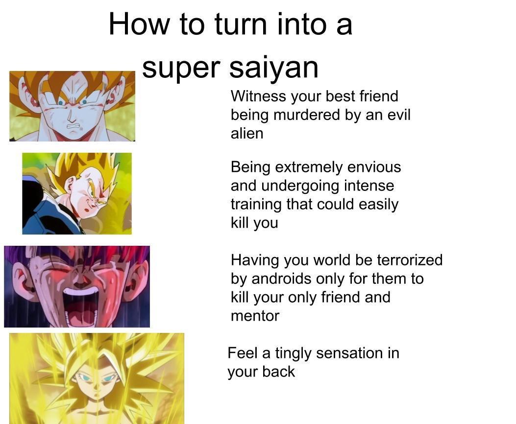Turning into a super saiyan 101 | Scrolller