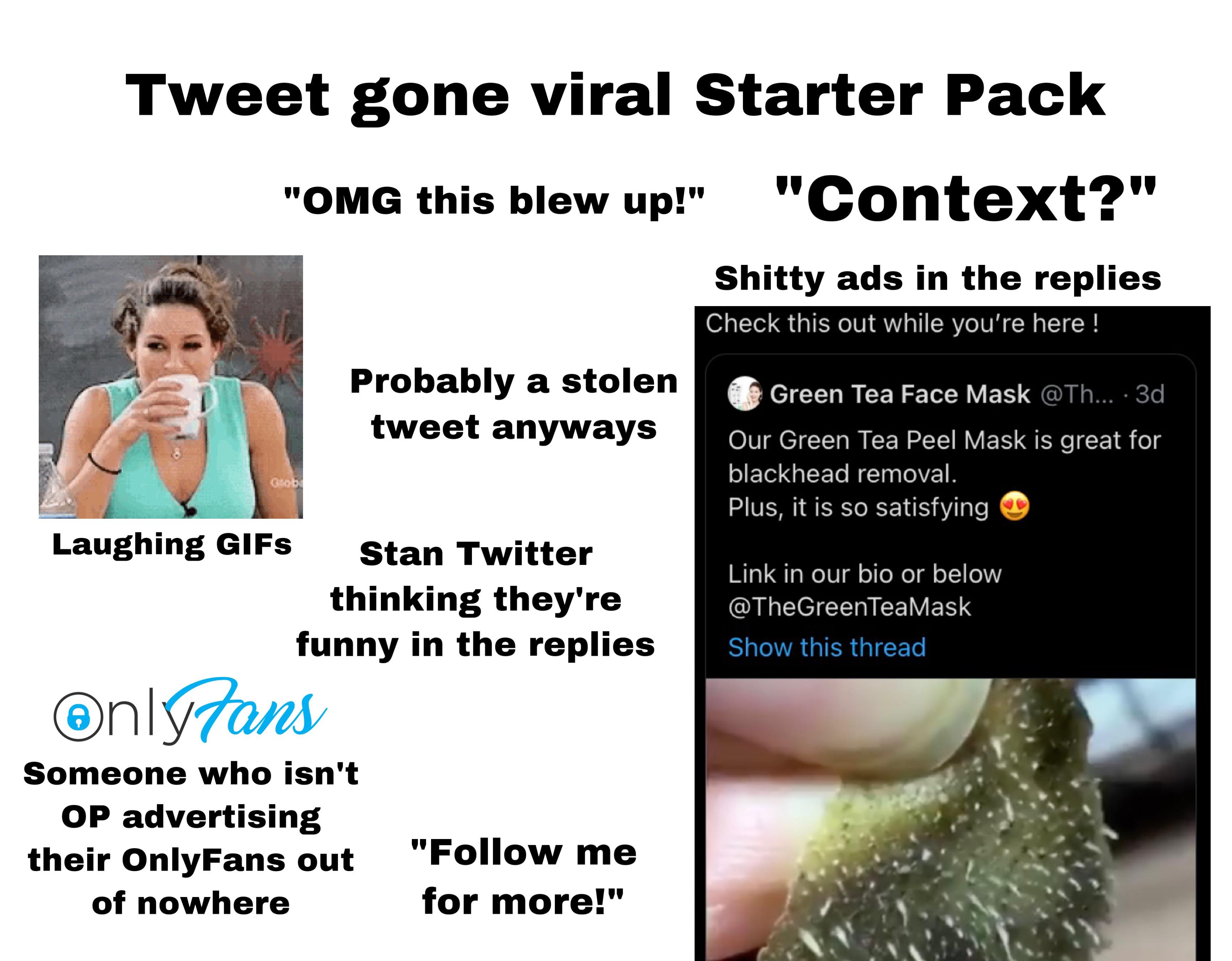Tweet gone viral starter pack | Scrolller