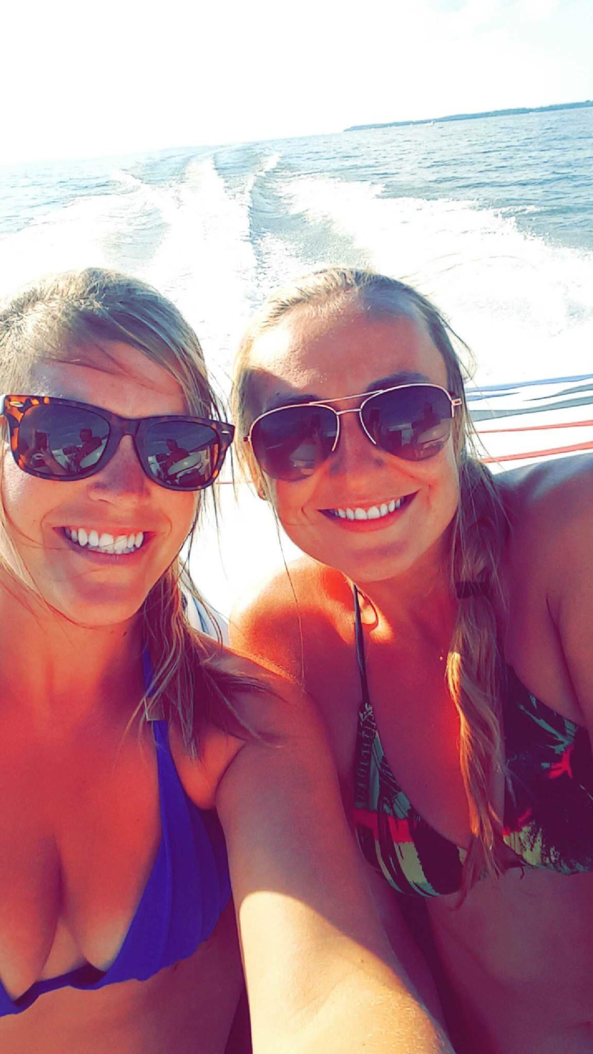 Two Friends On Speed Boat | Scrolller