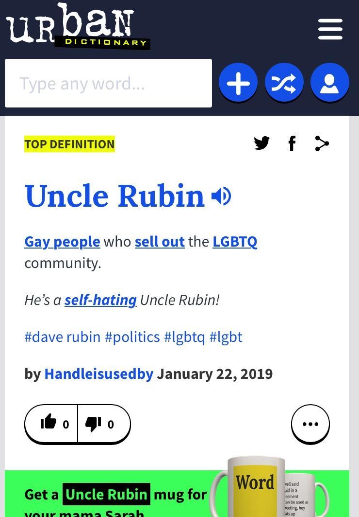 Uncle Rubin now on urbandictionary.com | Scrolller