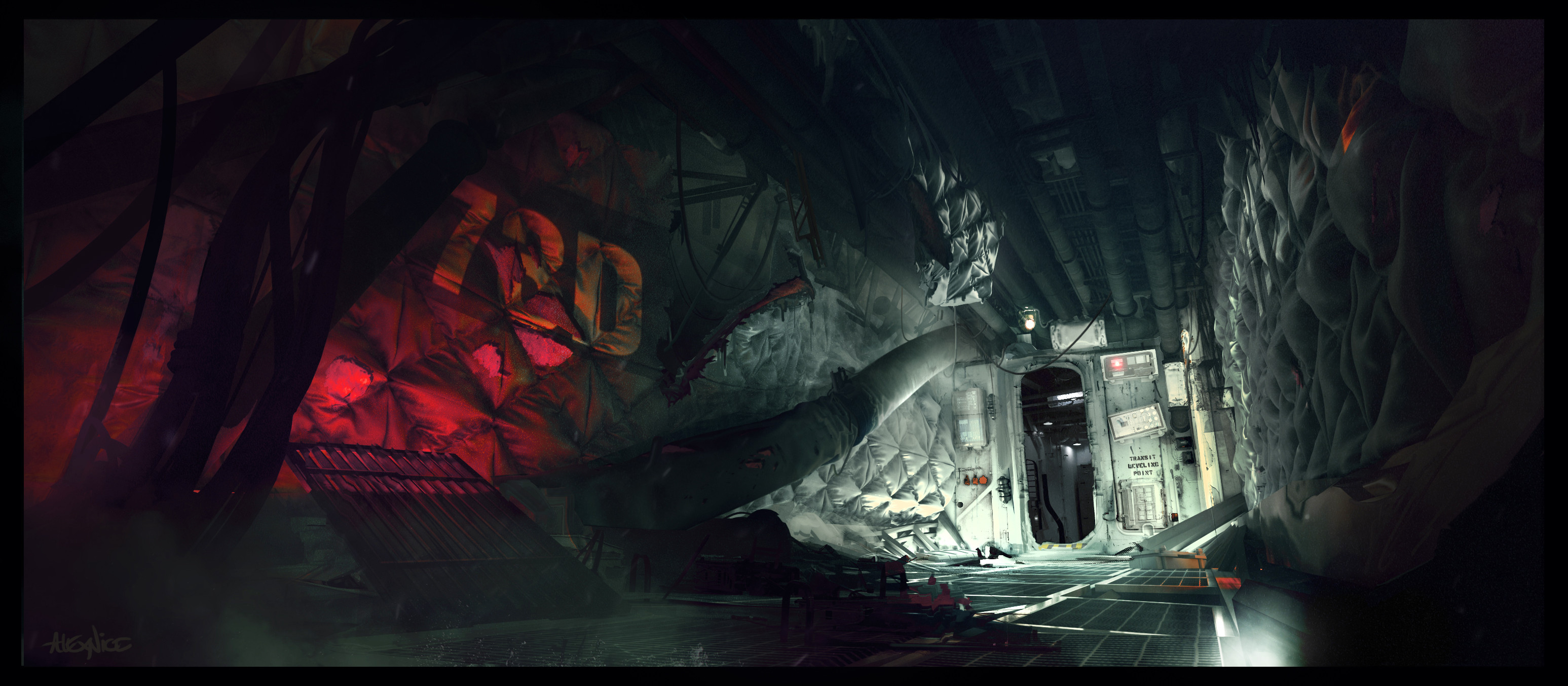 Underwater: Interior Set Design Key Art 001 by Alex Nice | Scrolller