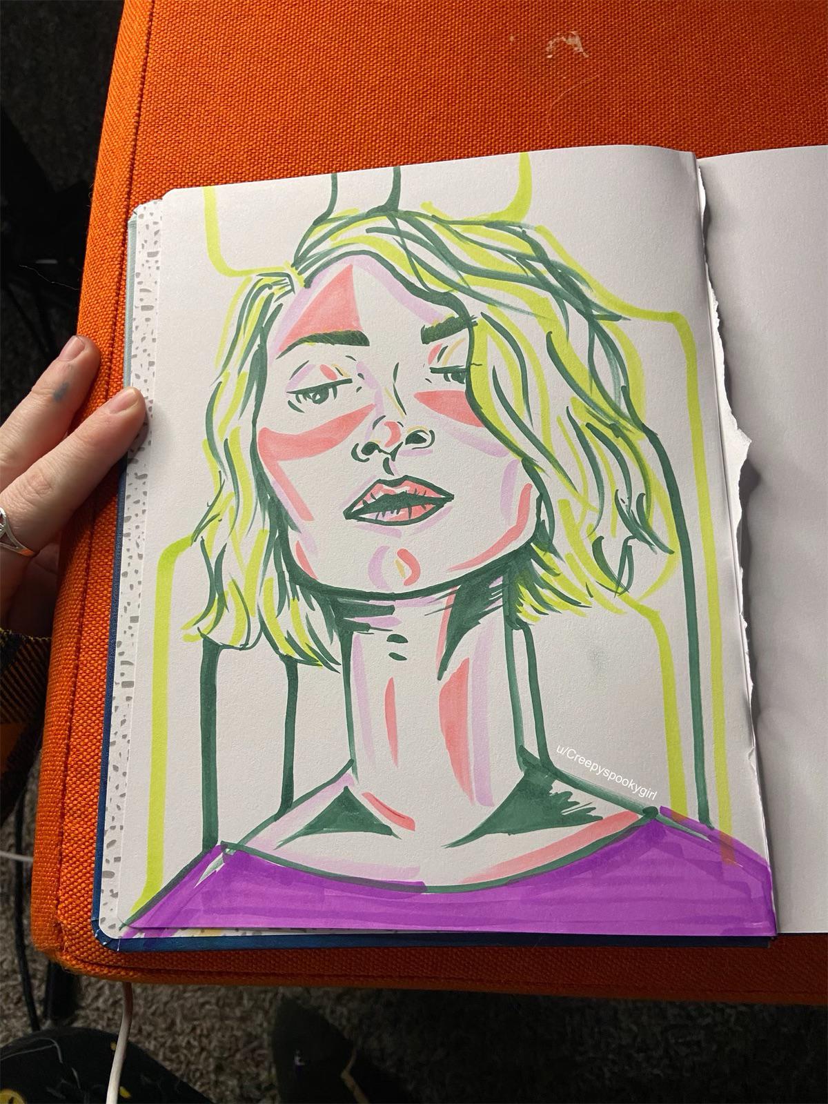 Untitled, me, marker, 2020 | Scrolller