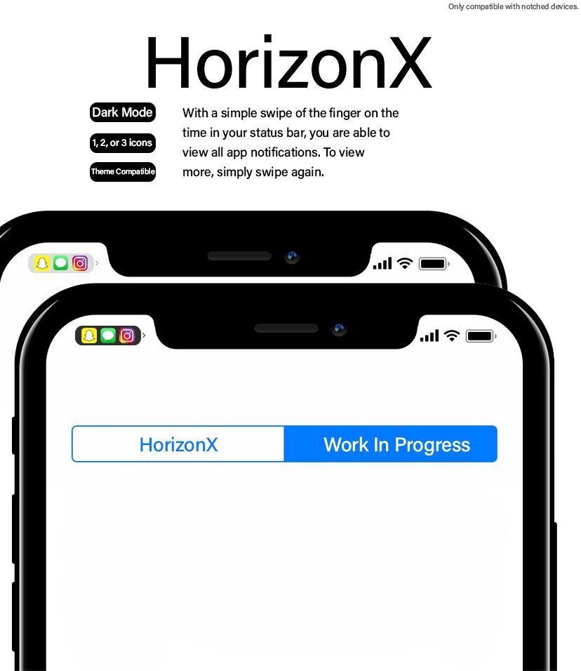 [Upcoming] HorizonX - Notifications in your status bar! | Scrolller