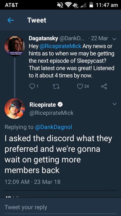 Update about new Sleepycast episodes from Mick himself! Sleepycast isnt over, they're waiting ...