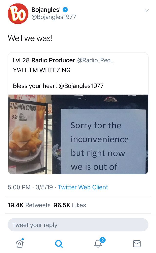 Update From the Bojangles Sign | Scrolller