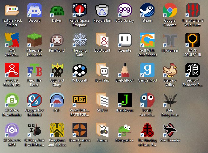 [UPDATE] I made a handful more 16x16 icons for my PC | Scrolller