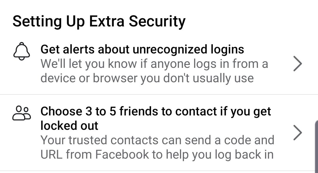 Updating facebook security... unexpected 3/5? | Scrolller
