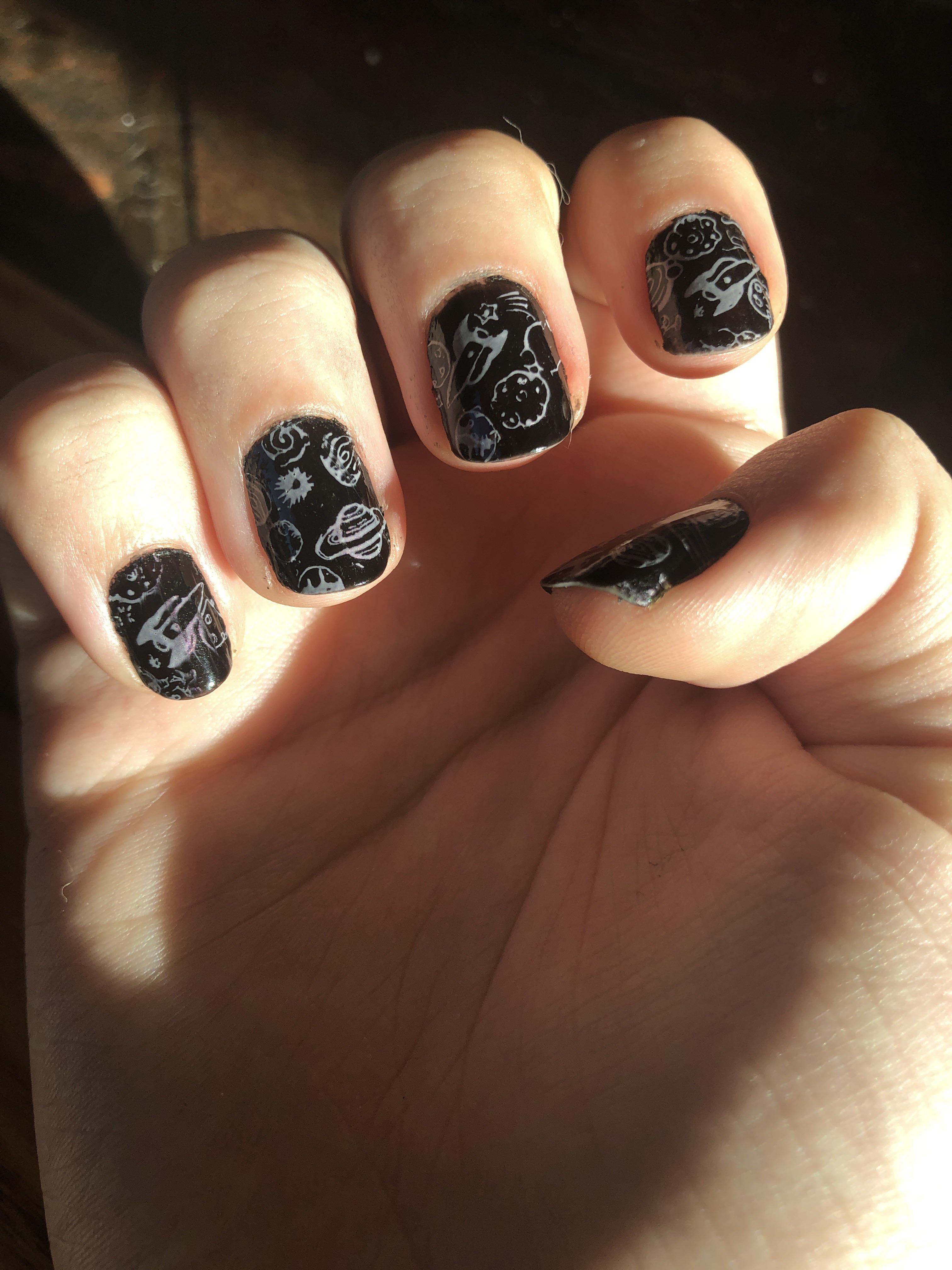 Used nail stamps for the second time ever (the first time went... bad) and I love it! | Scrolller
