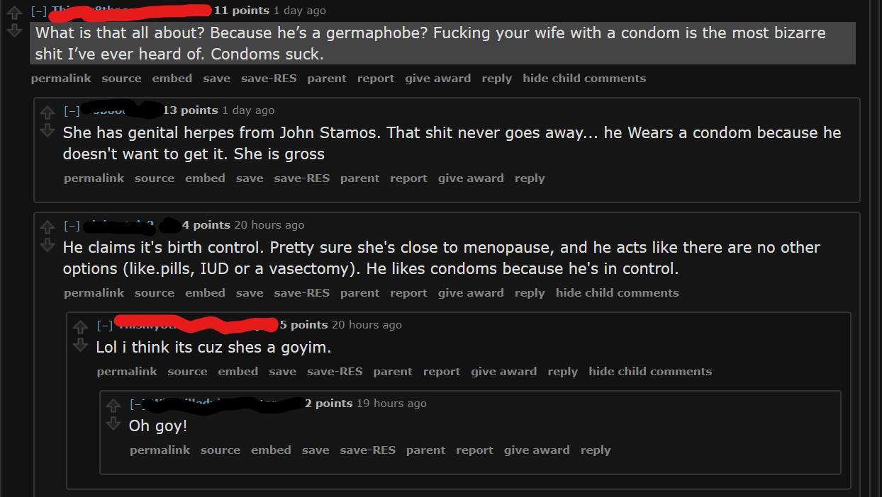 Using a condom with your partner is the MOST bizarre thing ever apparently. Also bonus ...