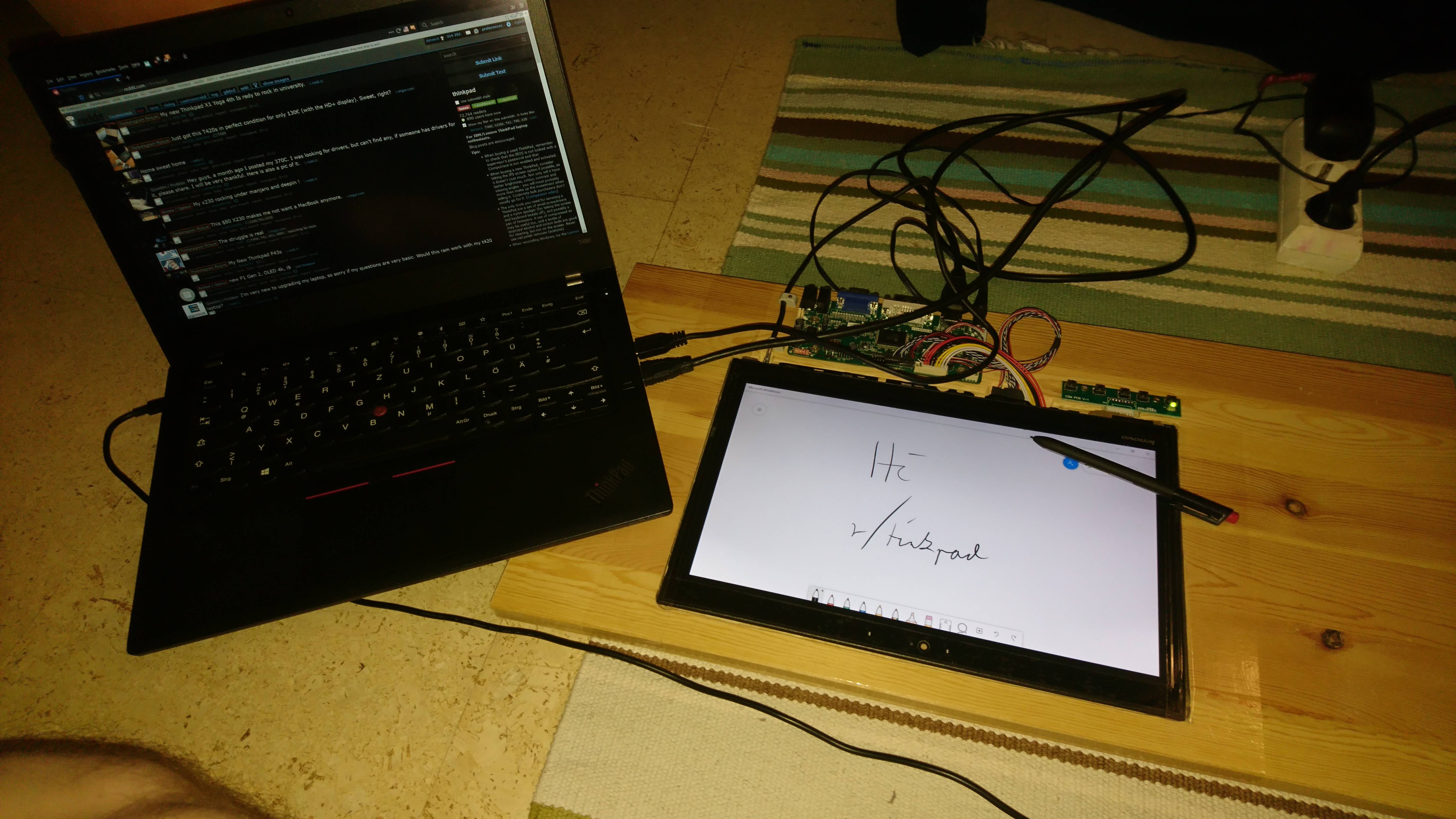 Using the screen of my broken X230 tablet as a graphics tablet for my T480 | Scrolller