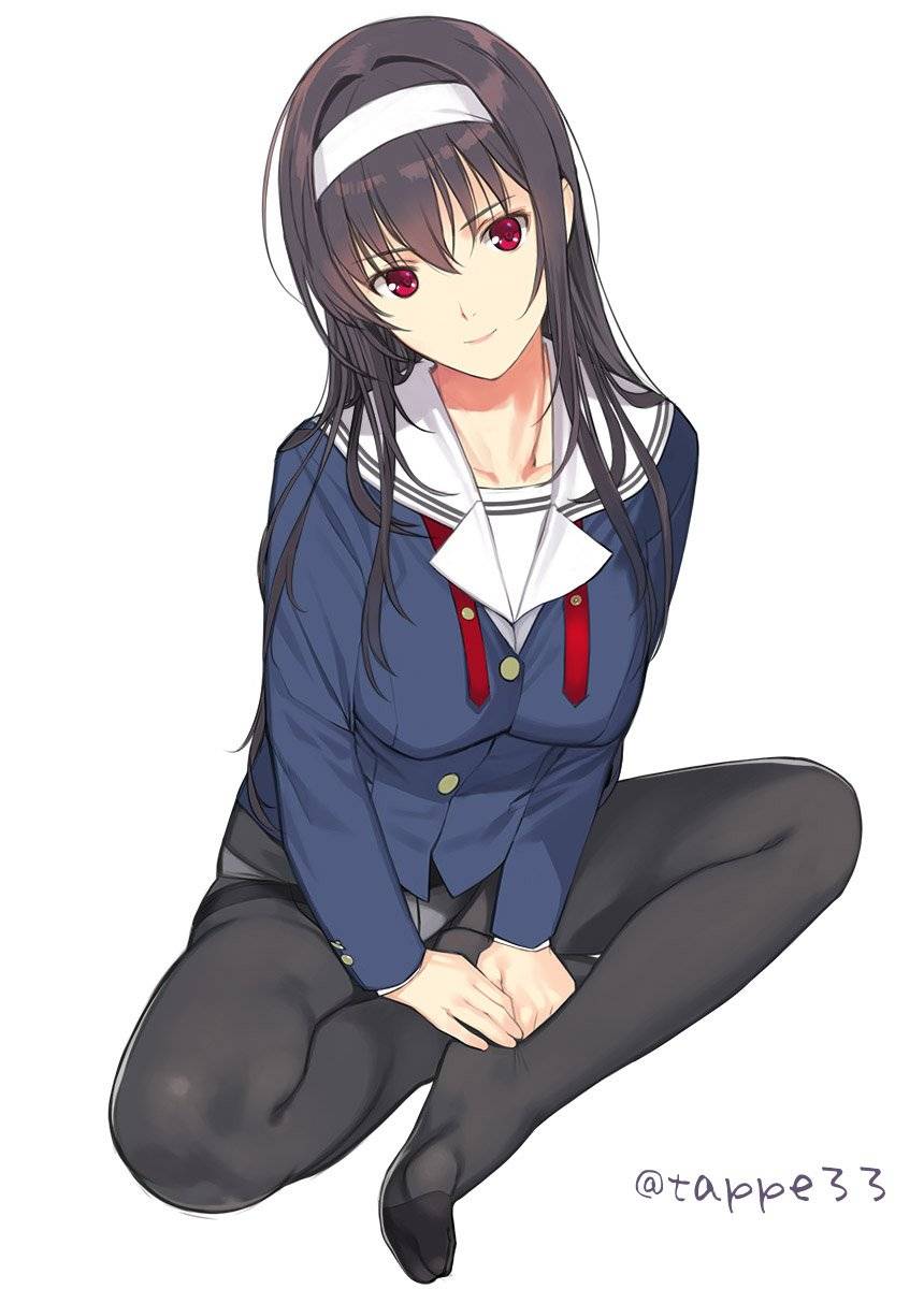 Utaha-senpai sitting Indian style. | Scrolller
