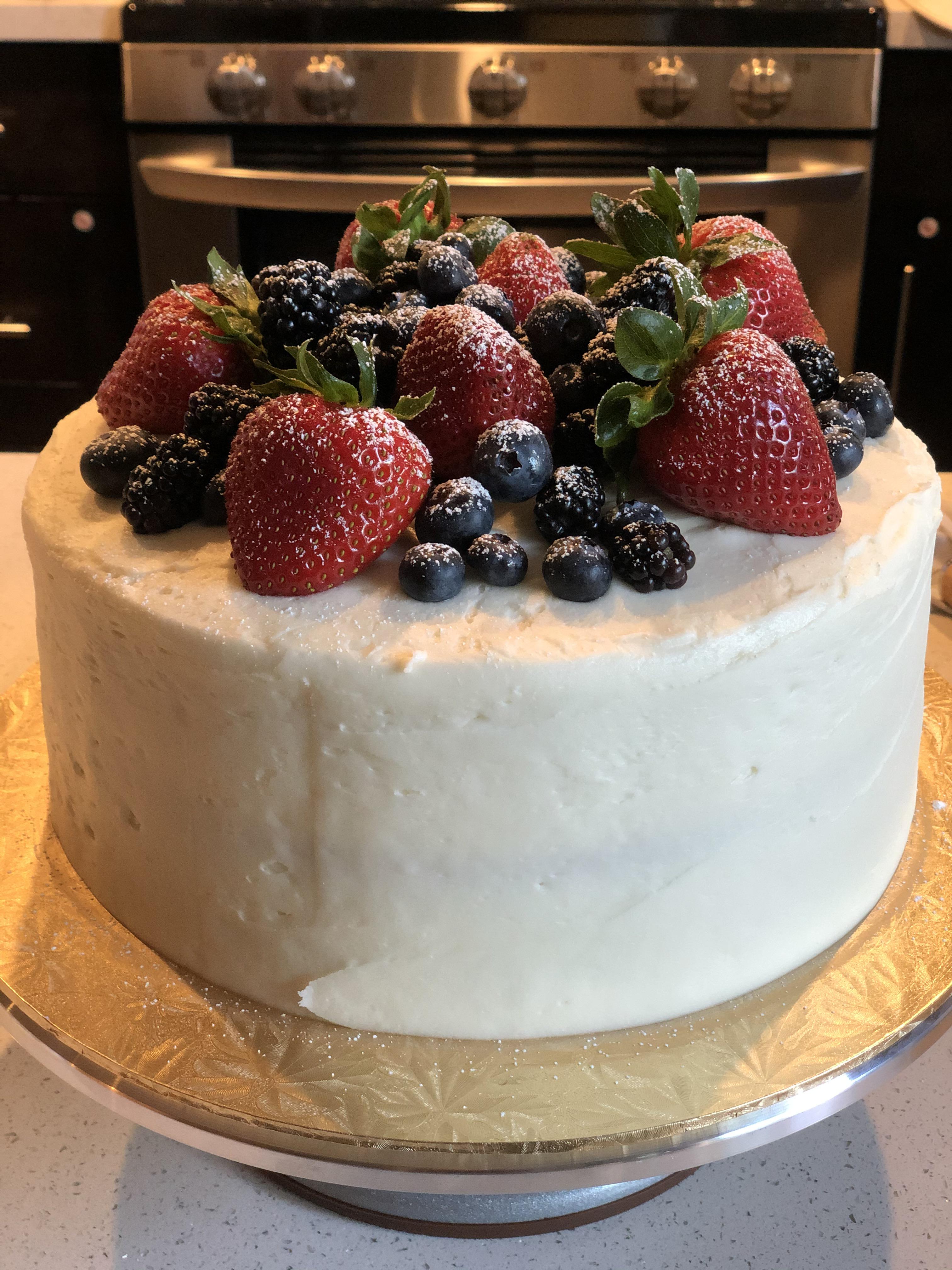Vanilla cake and buttercream. Getting better at decorating. | Scrolller