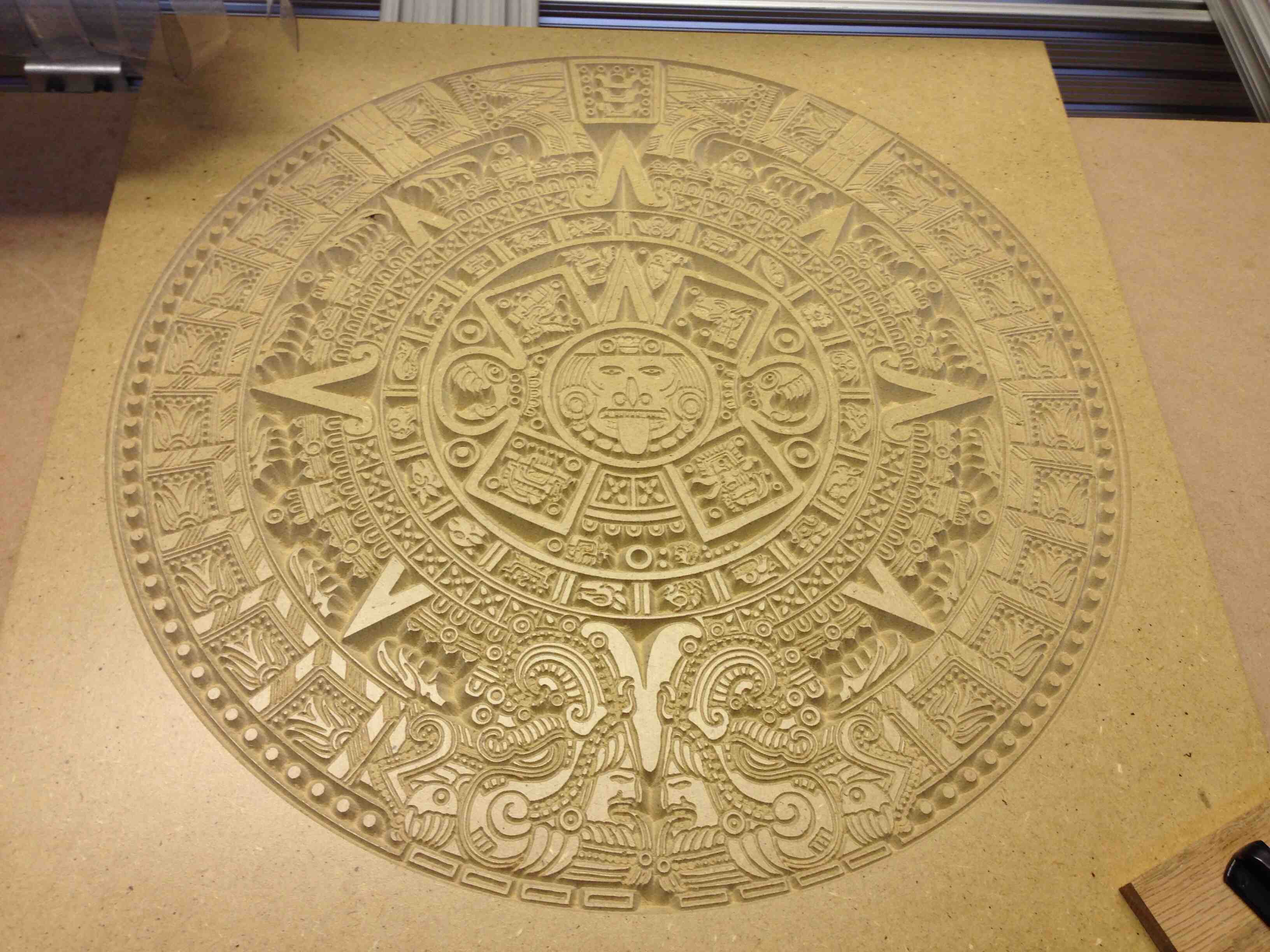 Vcarved Aztec calendar on my DIY CNC | Scrolller
