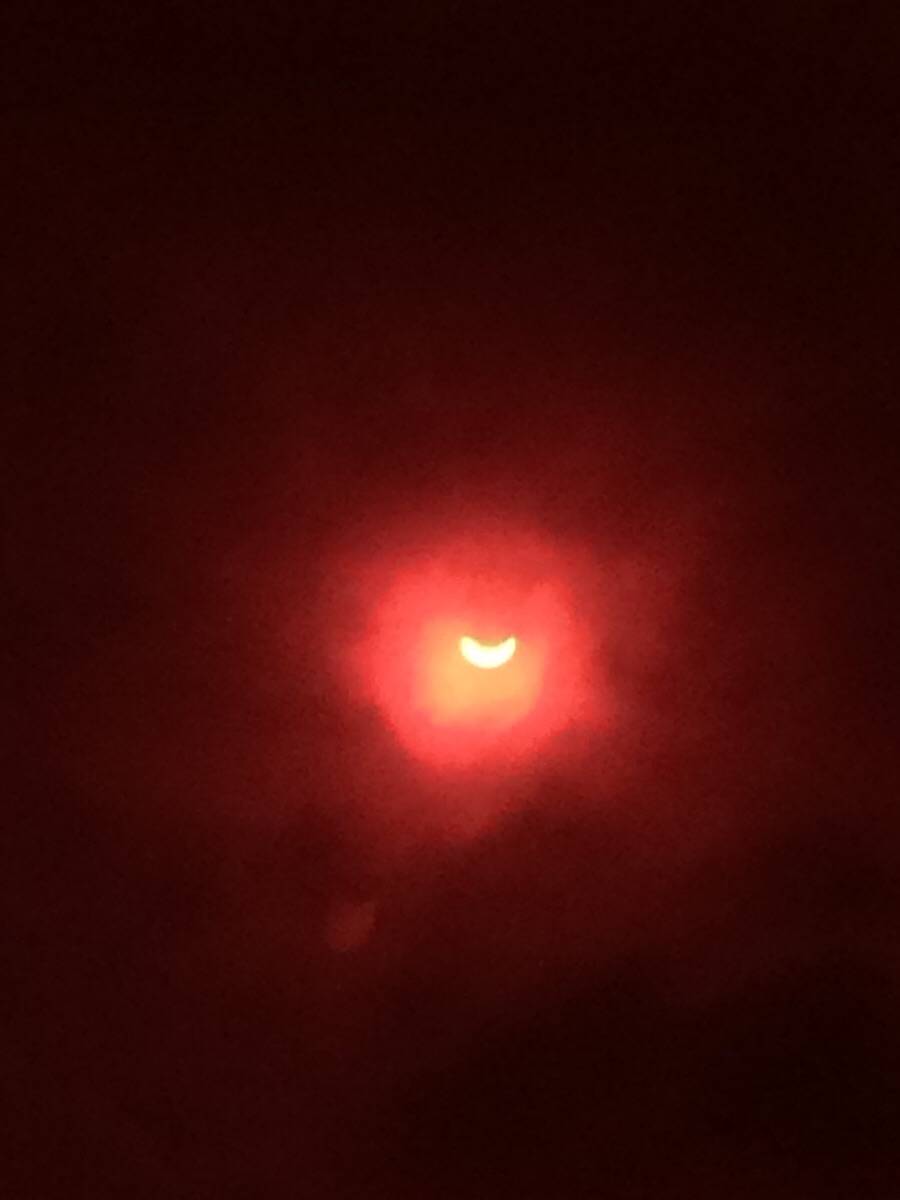 View of the eclipse from the university! | Scrolller