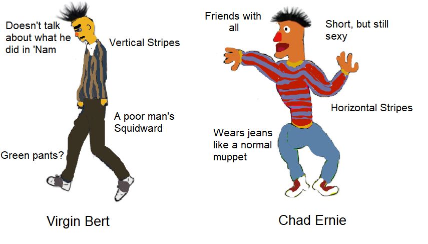 Virgin Bert vs Chad Ernie | Scrolller