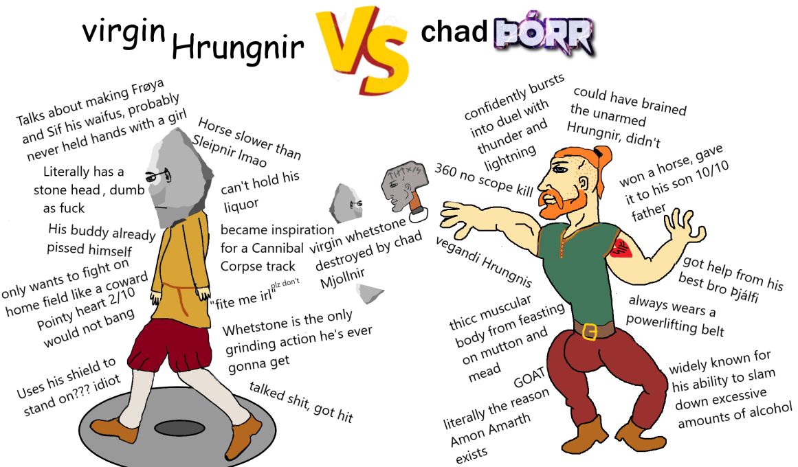 Virgin Hrungnir vs chad Þórr | Scrolller