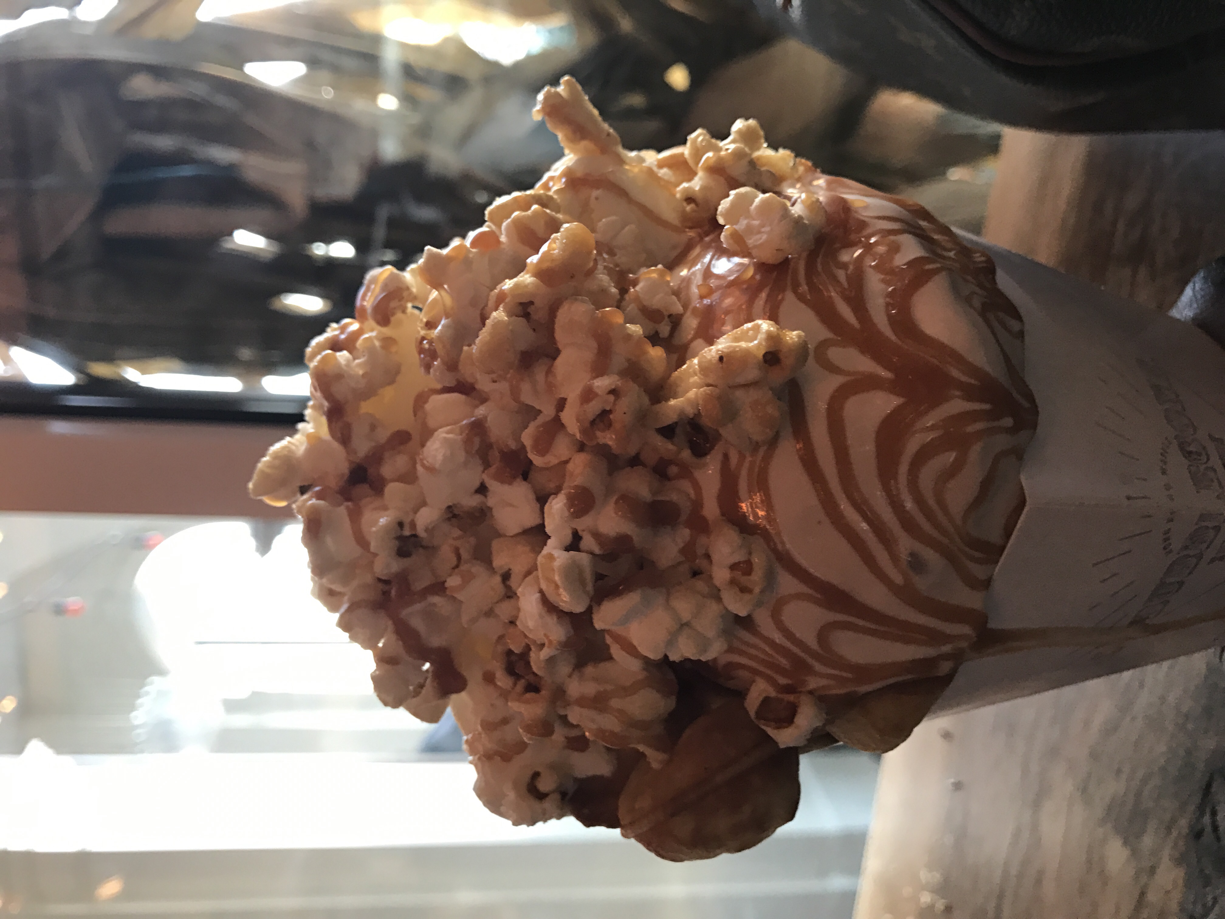 Waffle cone with salted caramel popcorn and ice cream [i ate] | Scrolller