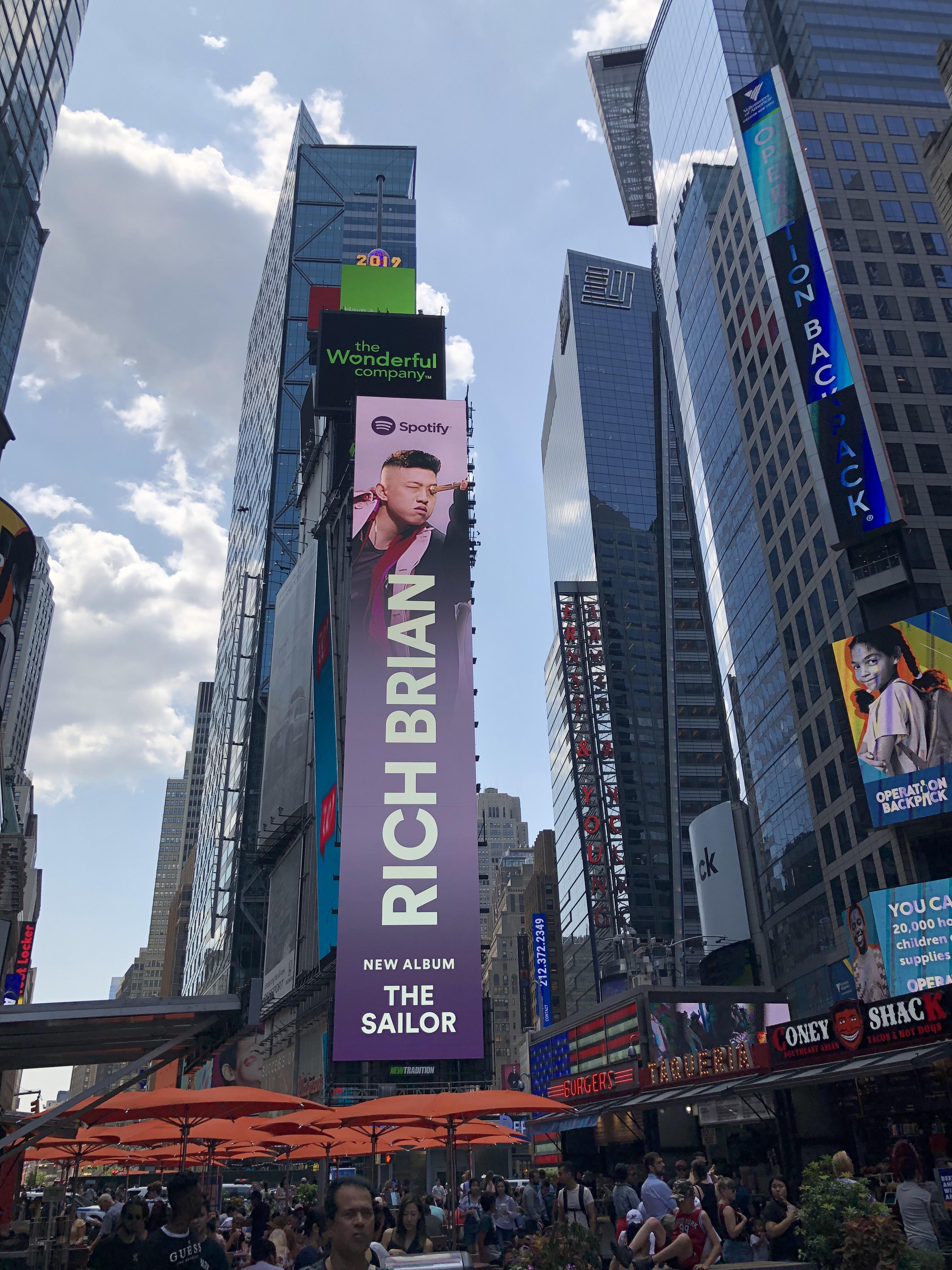 Walked through Times Square on my way to work this evening and peeped our boy on the big screen ...