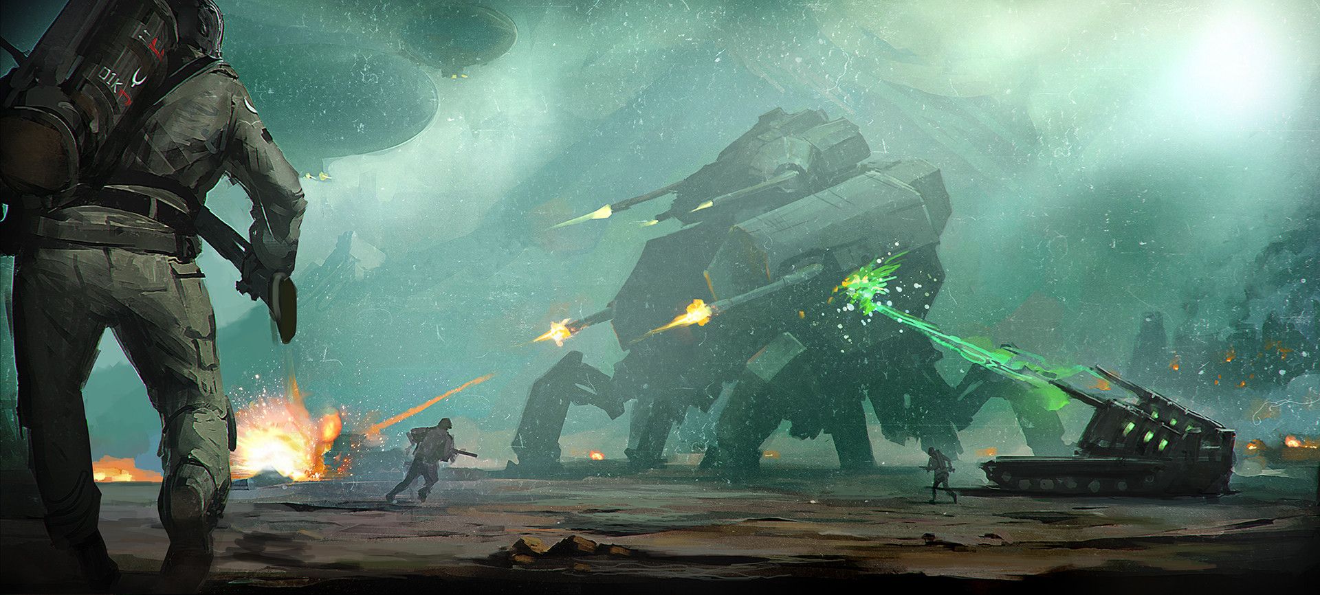 Walker Tank Battle by Greg Frizzell | Scrolller