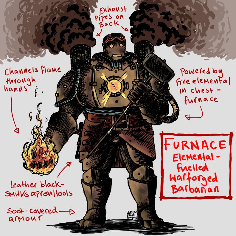 Warforged Barbarian commission [Art] [Commissions Open] | Scrolller