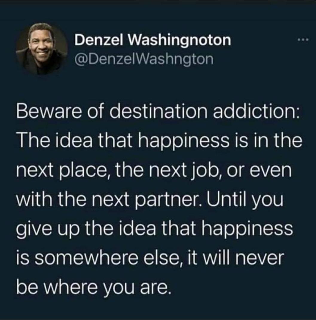 Warning! Beware of destination Addiction | Scrolller