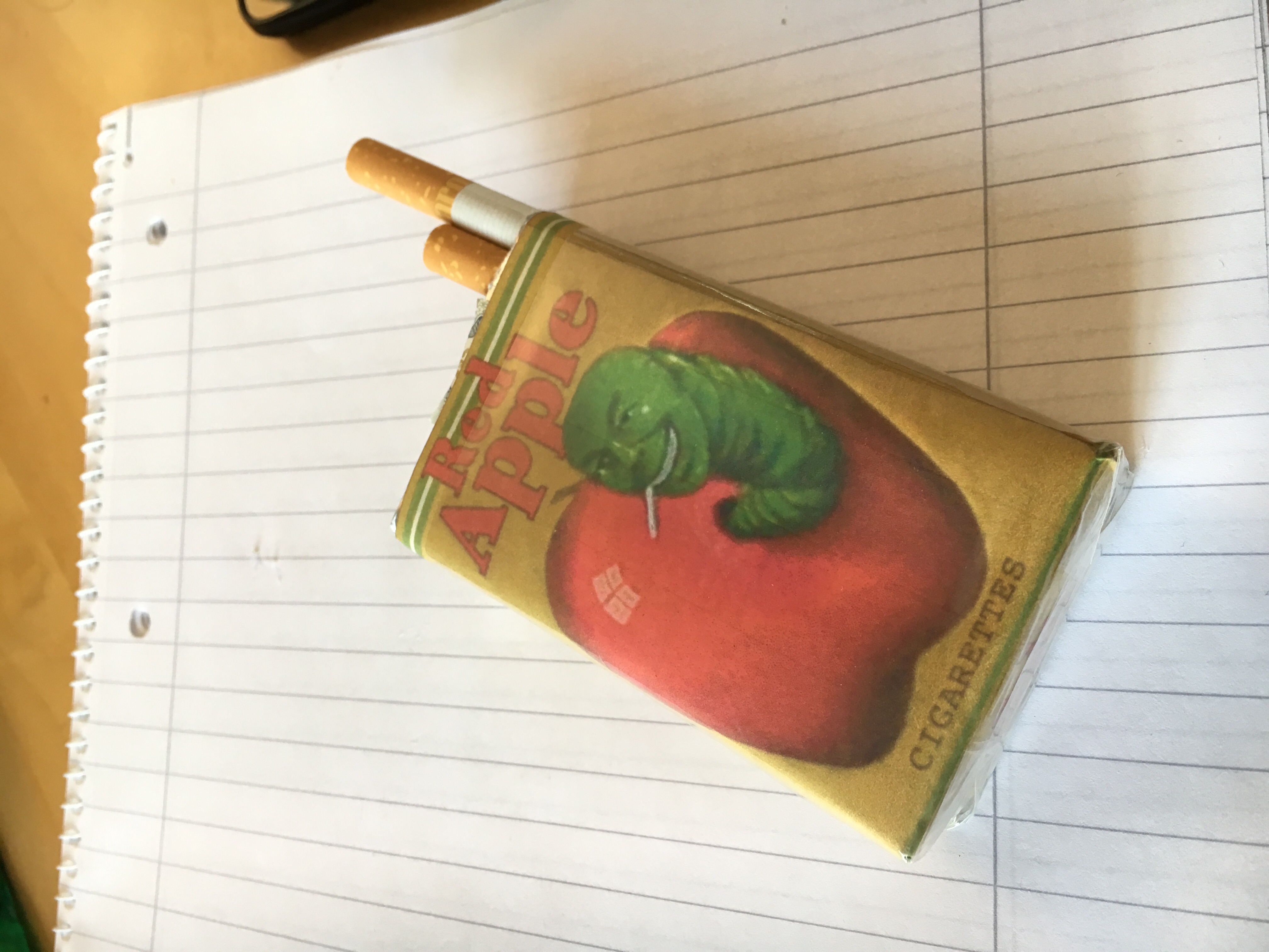 Was bored so disguised my pack as a red apple brand, looks pretty good 😂 :) | Scrolller