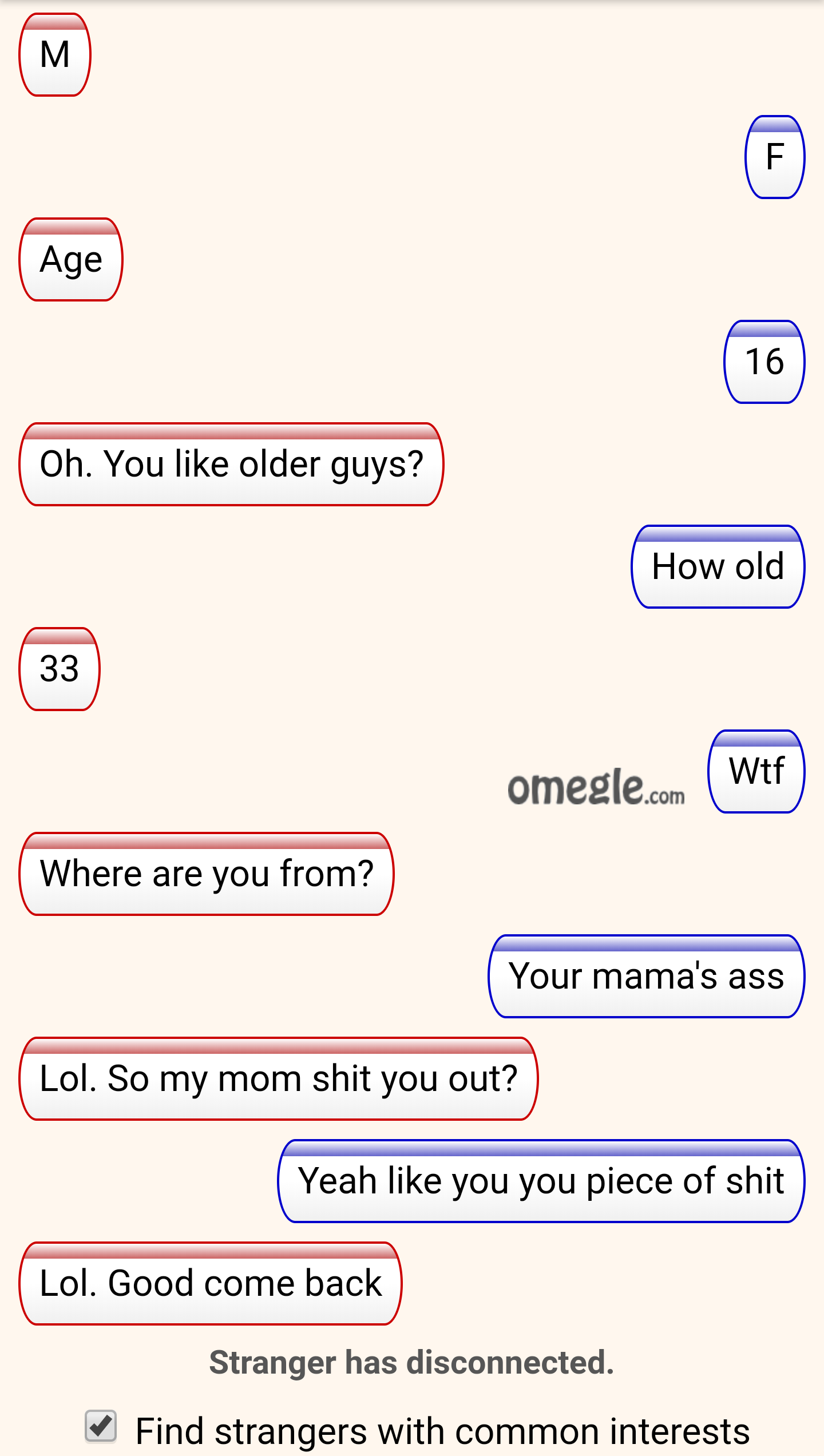 was gonna disconnect after he asked if I like older guys | Scrolller