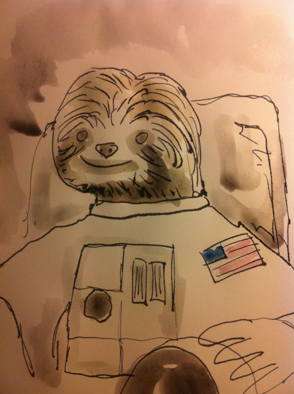 Watercolour sloth | Scrolller